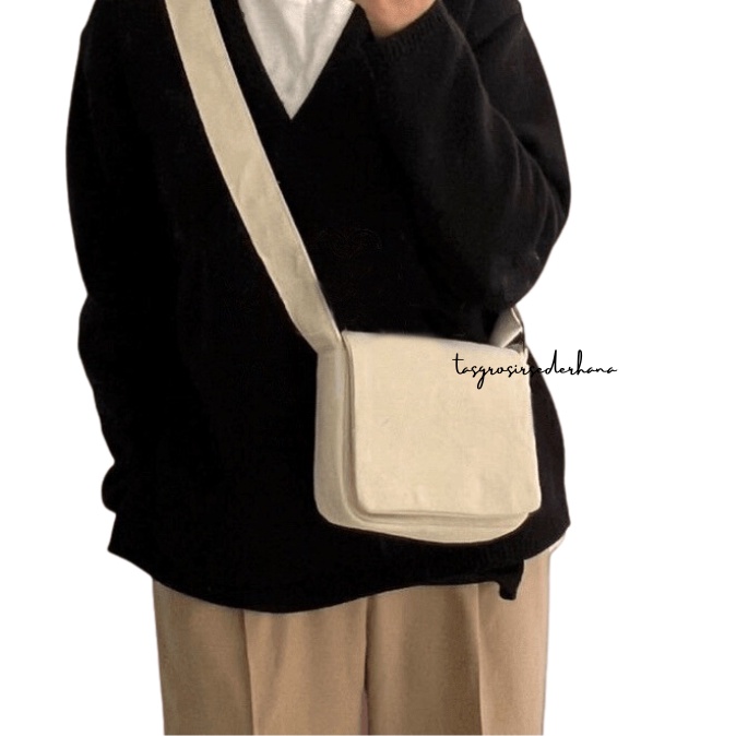 TGS - HAKO BAG / Canvas Sling Bag / Mini Canvas Bag / | Shopee Malaysia