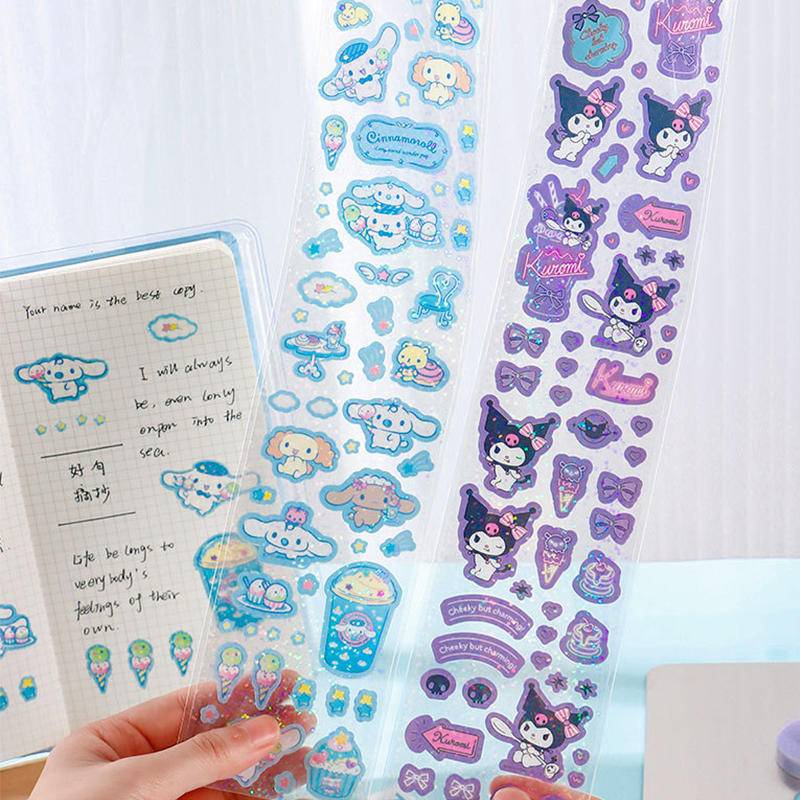 Kawaii Sanrio Mymelody Kuromi Cinnamoroll Stickers Transparent ...