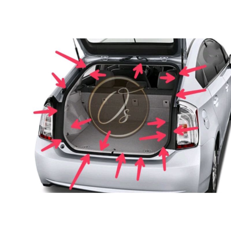 TOYOTA PRIUS 1.8 zvw30 2009 -2013 REAR BOOT BONNET RUBBER BELAKANG ...
