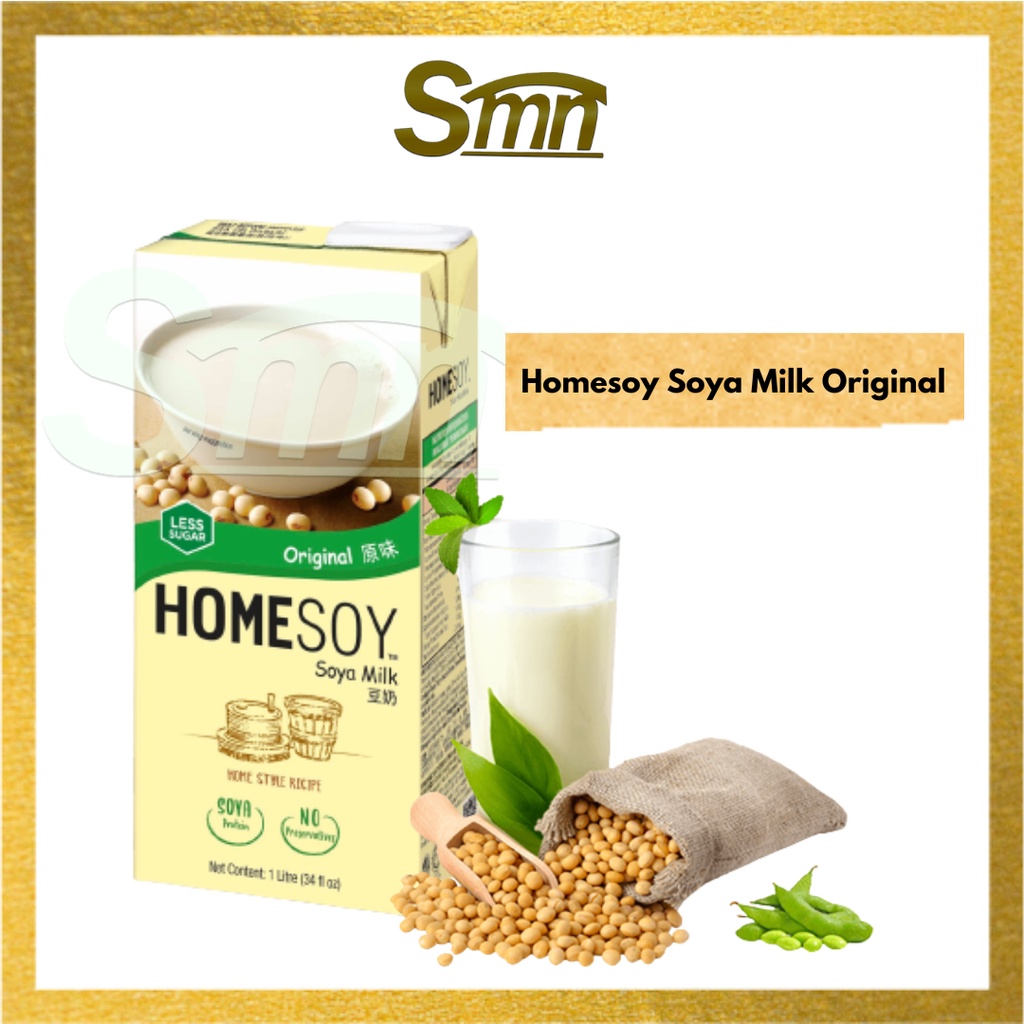 (DSM)READY STOCK 1.0L UHT Full Cream Homesoy Soya Milk Original 家乡豆奶 豆奶 ...