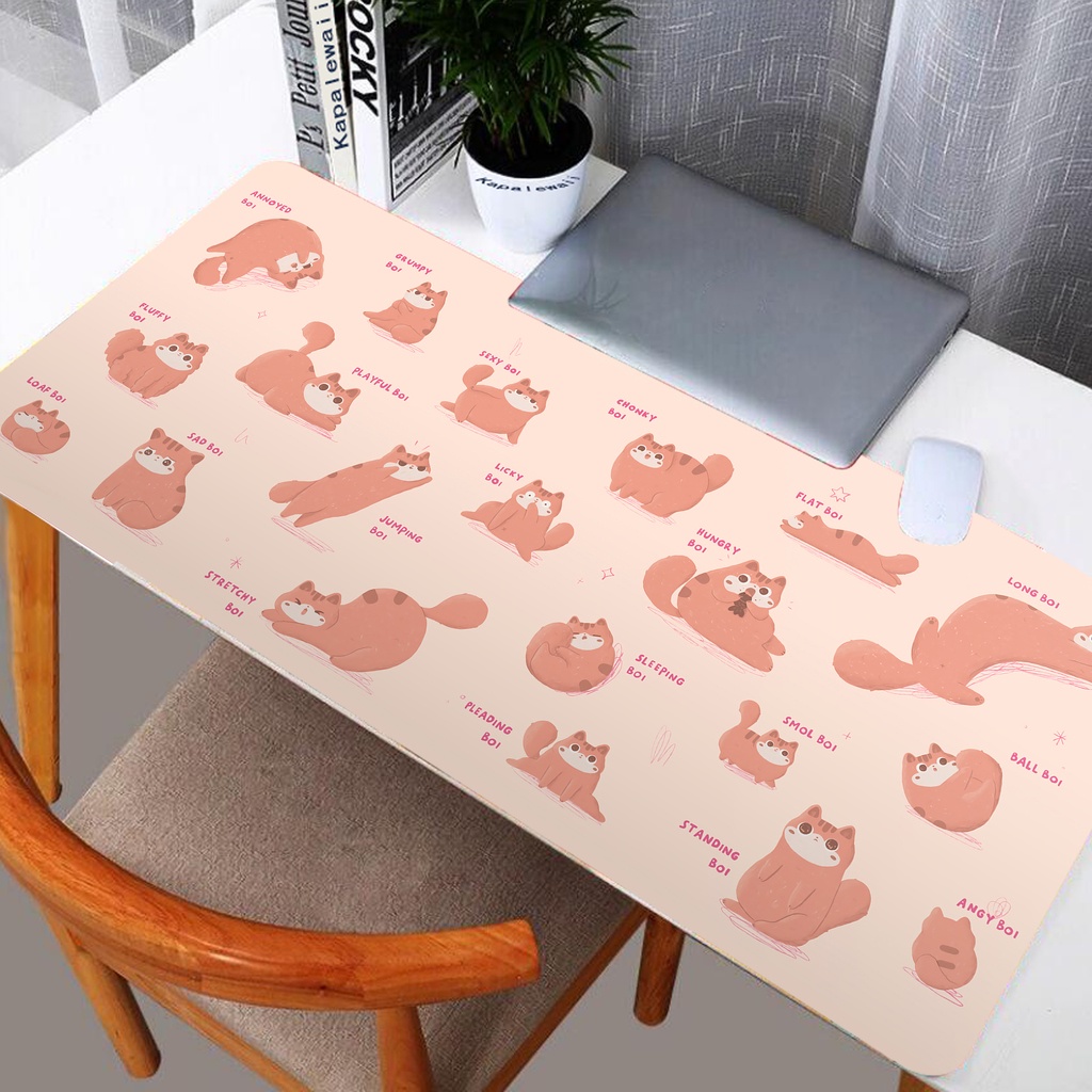 Cute Cat Gaming Keyboard Mat Mousepad Large Speed Office Computer ...