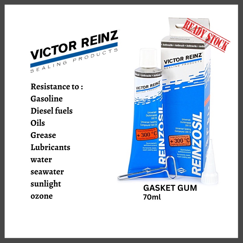 Victor Reinz Reinzosil Gasket Gum Sealing Silicon Resistance High Temperature Sealant Black ...