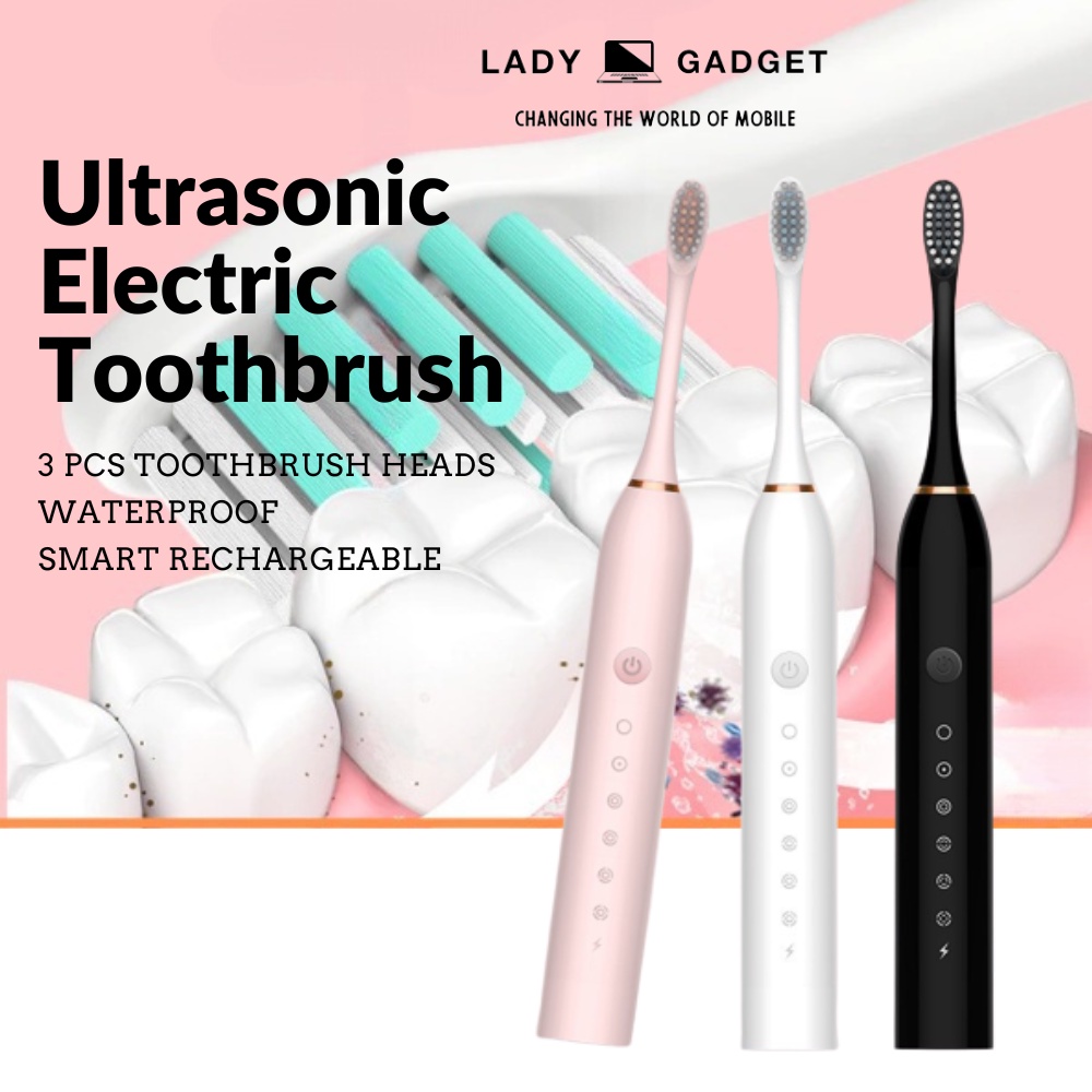 Teethbrush Ultrasonic Electric Toothbrush Waterproof Smart Berus Gigi 5 ...