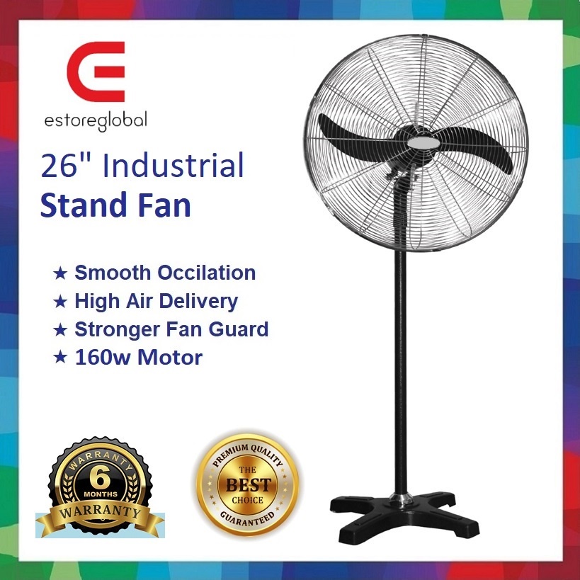 26" Heavy Duty Industrial Stand Fan / Kipas Berdiri 26 Inches Heavy ...