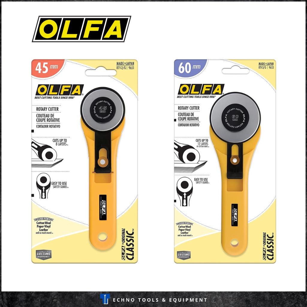 OLFA RTY-2/G / RTY-3/G Rotary Cutter (45mm / 60mm) | Shopee Malaysia