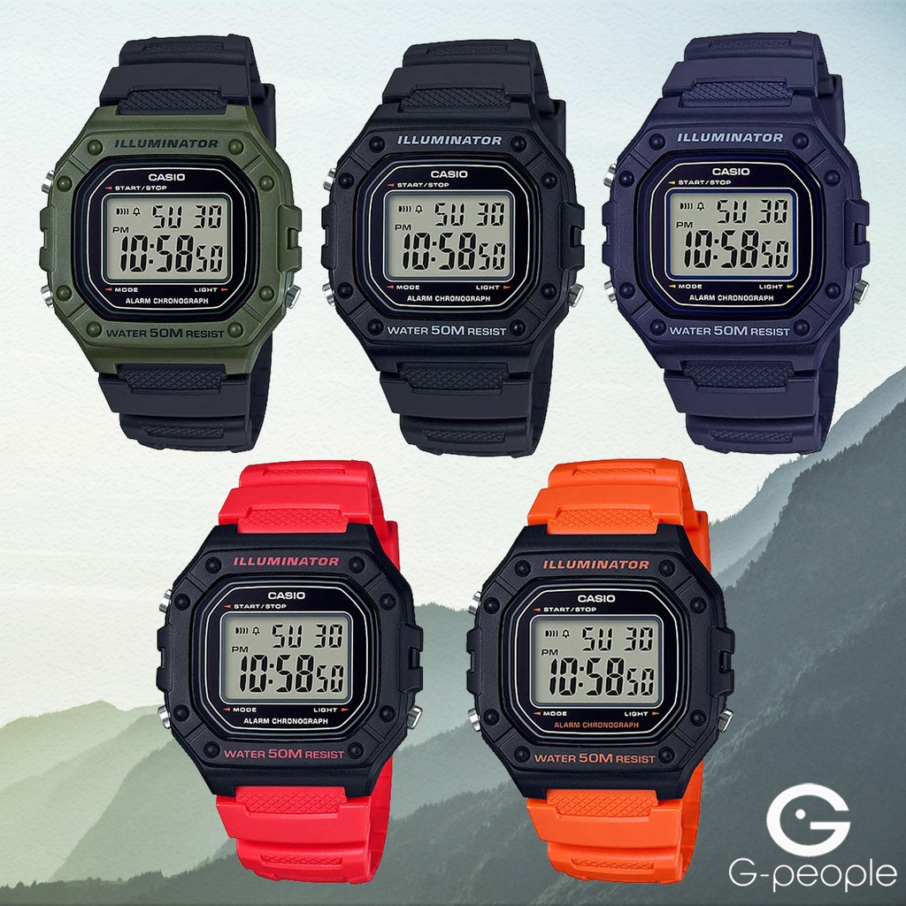CASIO W-218H SERIES DIGITAL WATCH 100% ORGINAL | Shopee Malaysia