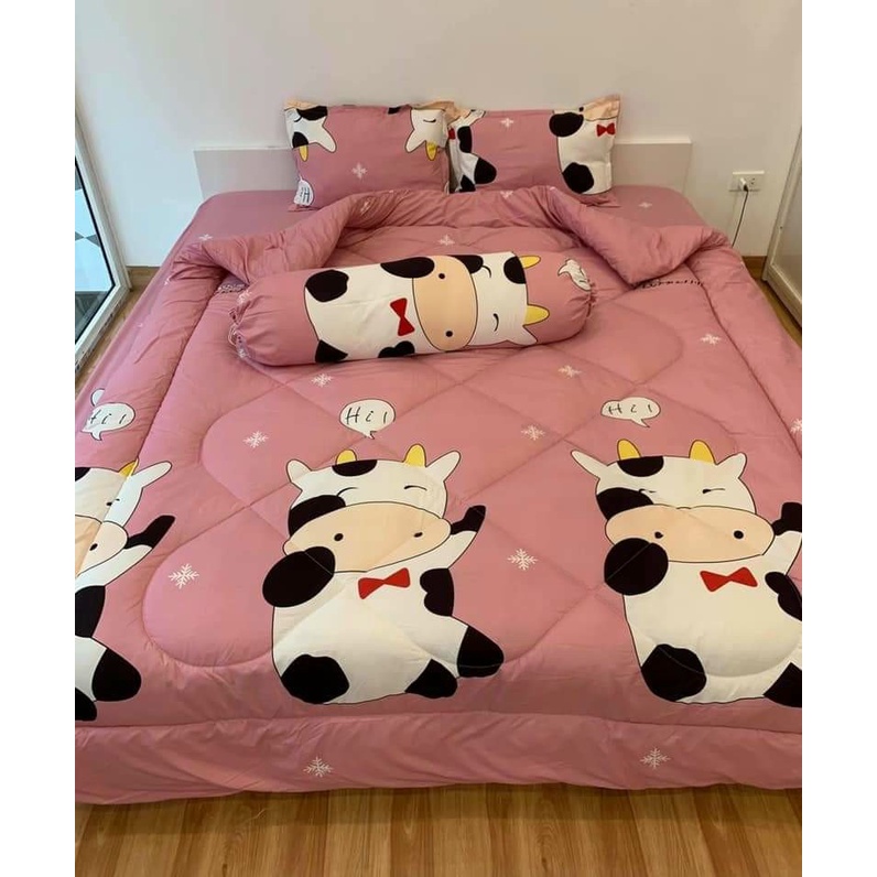 (Sample Salary Arrived) Full Set Of 5 Piece Bedding, poly cotton ...