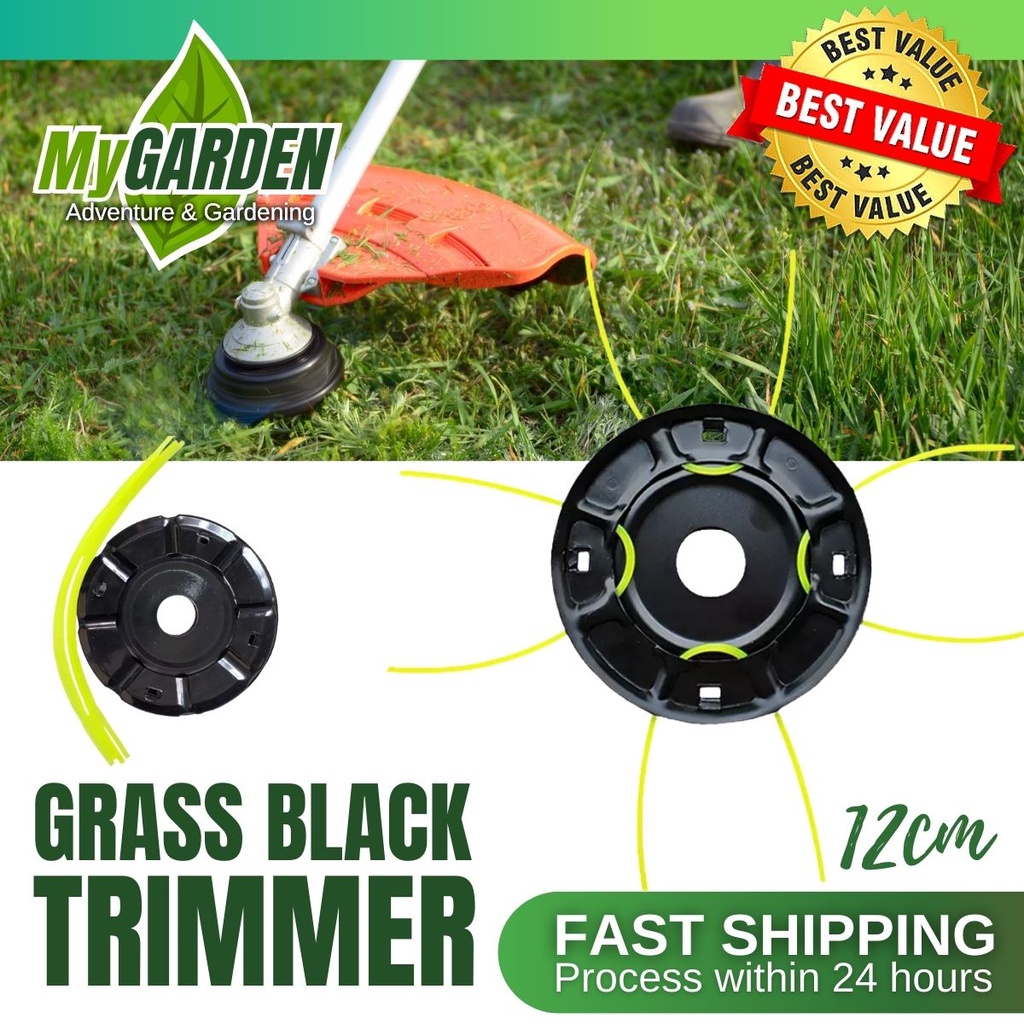 Grass Black Cutter Nylon String 125mm Metal Trimmer Brush Head Grass ...