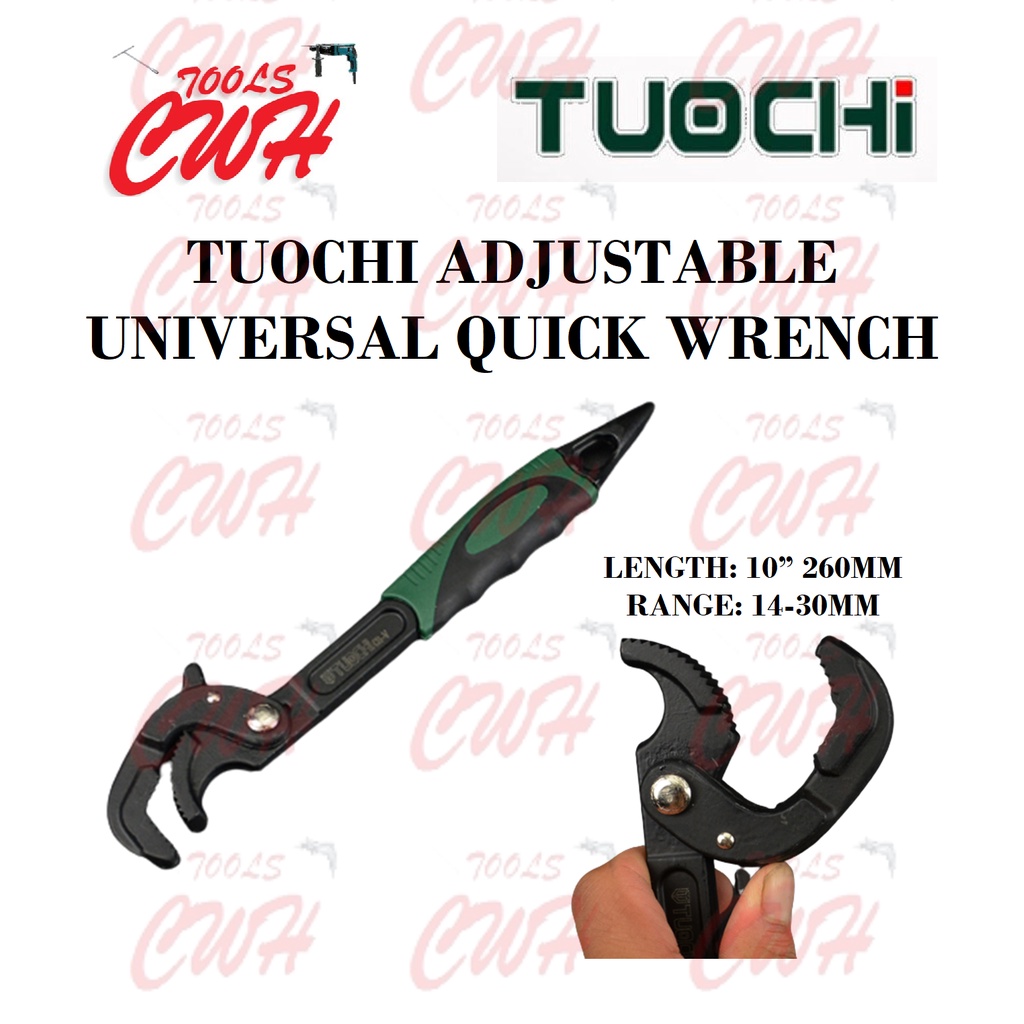 PRC 10" 15" Adjustable Universal QUICK Wrench Set Automatic AUTO Lock ...