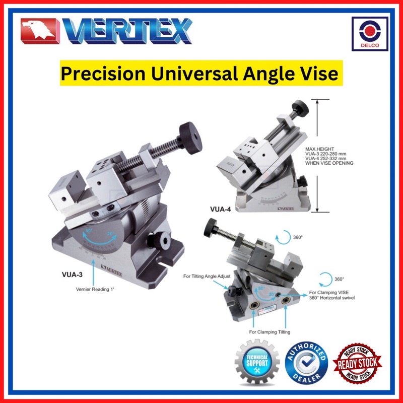 VERTEX TAIWAN VUA-3 VUA-4 Precisoion Universal Angle Vise vua3 vua4 ...