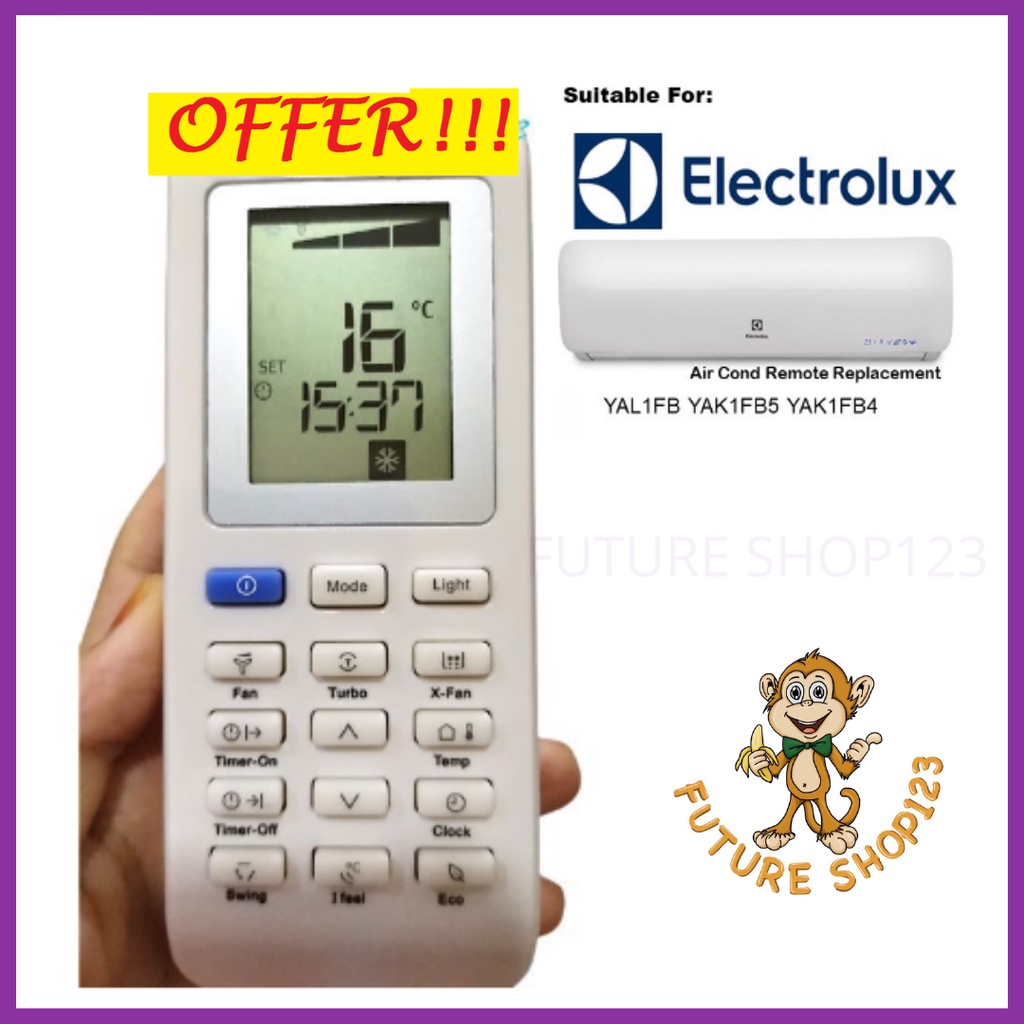ELECTROLUX ESM09CRD-A3I Aircond Air conditioner Remote Control YAL1FB ...