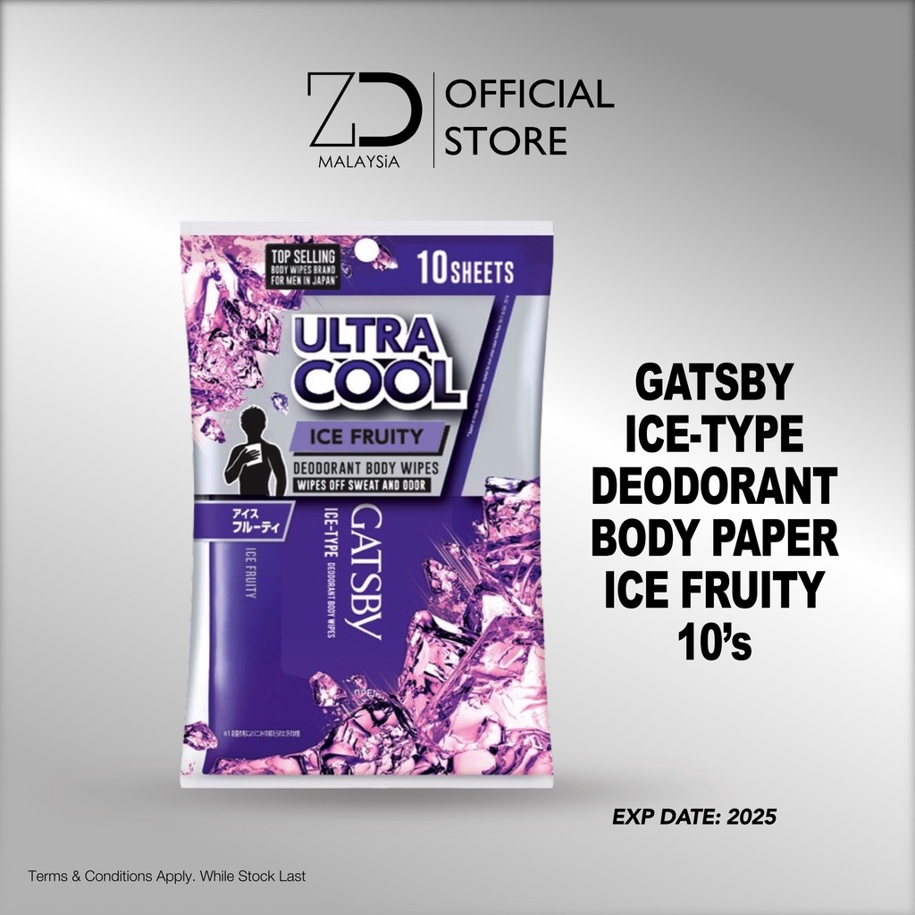 GATSBY Powder Deodorant Body Paper Cool Citrus 10's/GATSBY Ice-Type ...