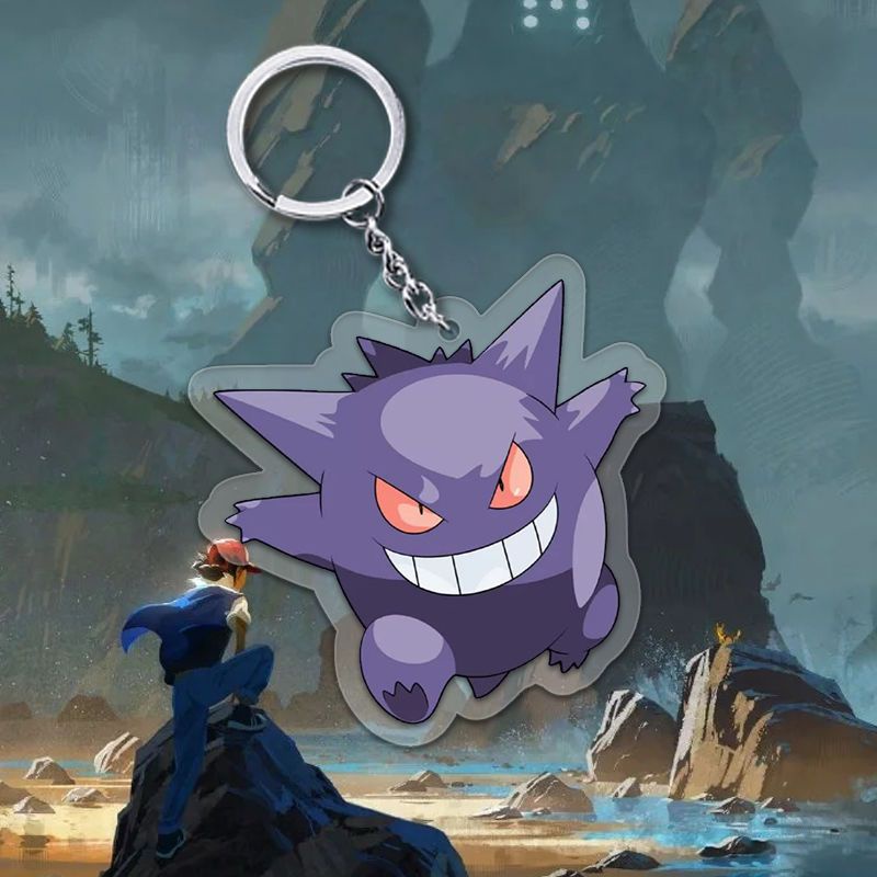 Acrylic Keychain Charizard Fire-Breathing Dragon Pikachu Cracked Hollow ...