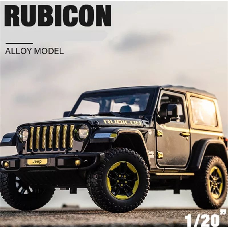 Diecast Jeep Wrangler Rubicon 1:20 Miniature Long Jeep Car | Shopee ...