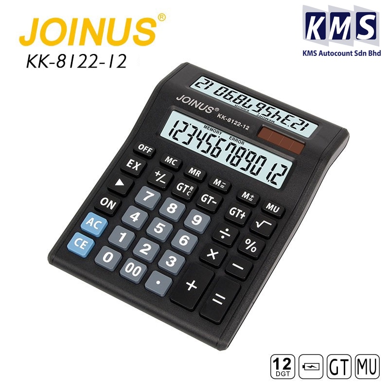 JOINUS ELECTRONIC CALCULATOR KK-8122-12 | Shopee Malaysia
