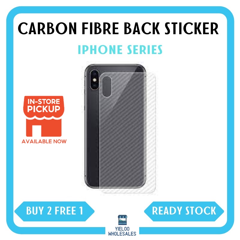 (BELI 2 PERCUMA 1) IPHONE Carbon Fiber Back Film Sticker Protector X/11 ...
