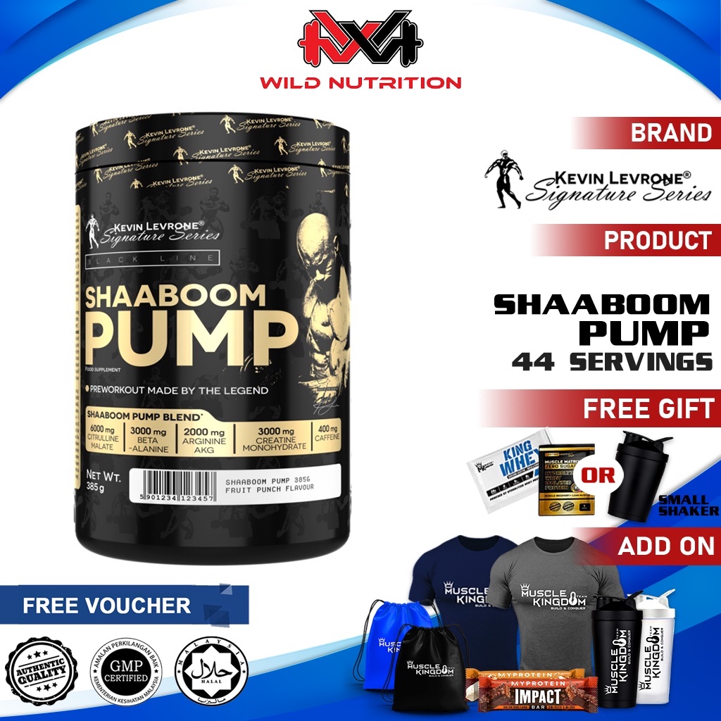 Kevin Levrone Shaaboom Pump (46 servings) Pre-Workout Energy Booster ...