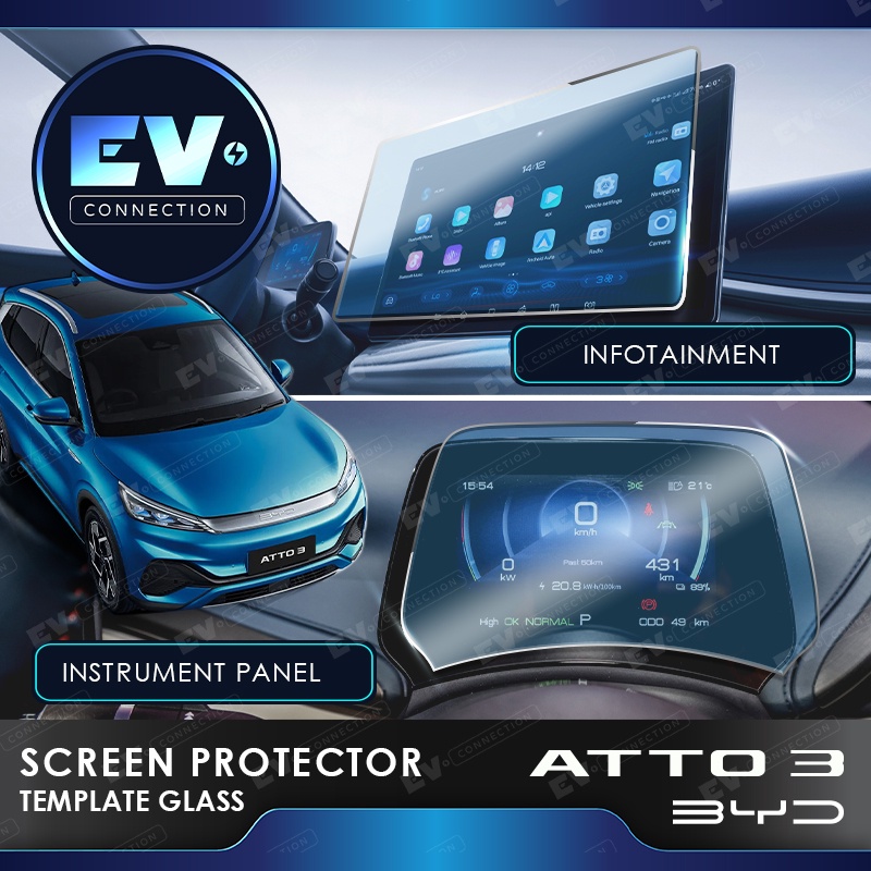 BYD ATTO 3 Tempered Glass Screen Protector Infotainment Standard ...