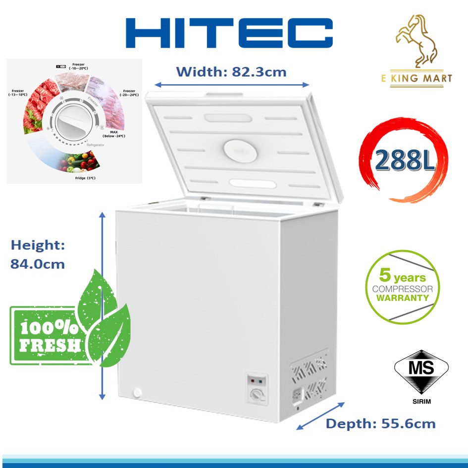 Hitec Chest Freezer 288L Dual Cooling Chest Freezer HFZ-FC288 Manual ...