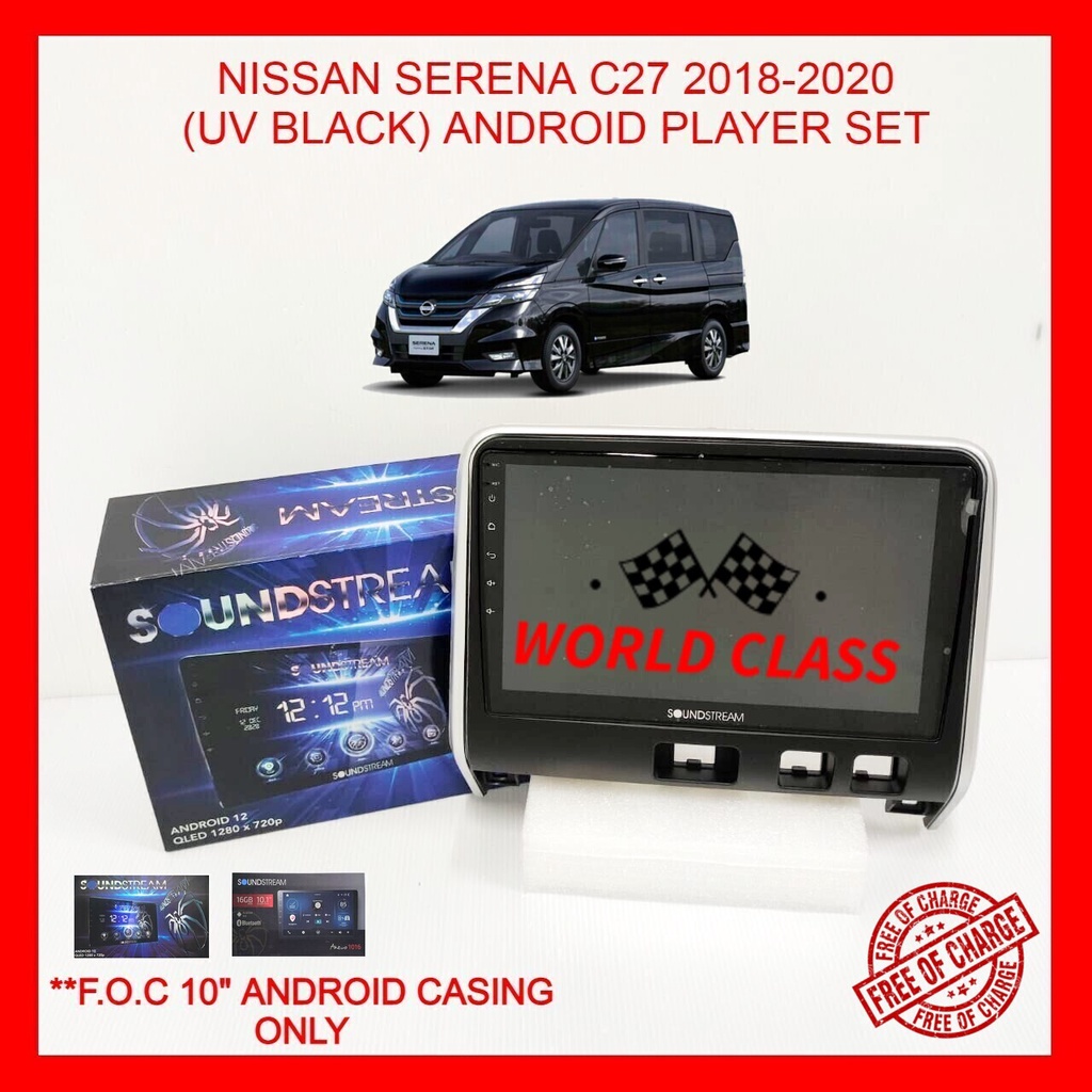 NISSAN SERENA C27 2018-2020 SOUNDSTREAM 10" ANDROID IPS PLAYER With ( F ...