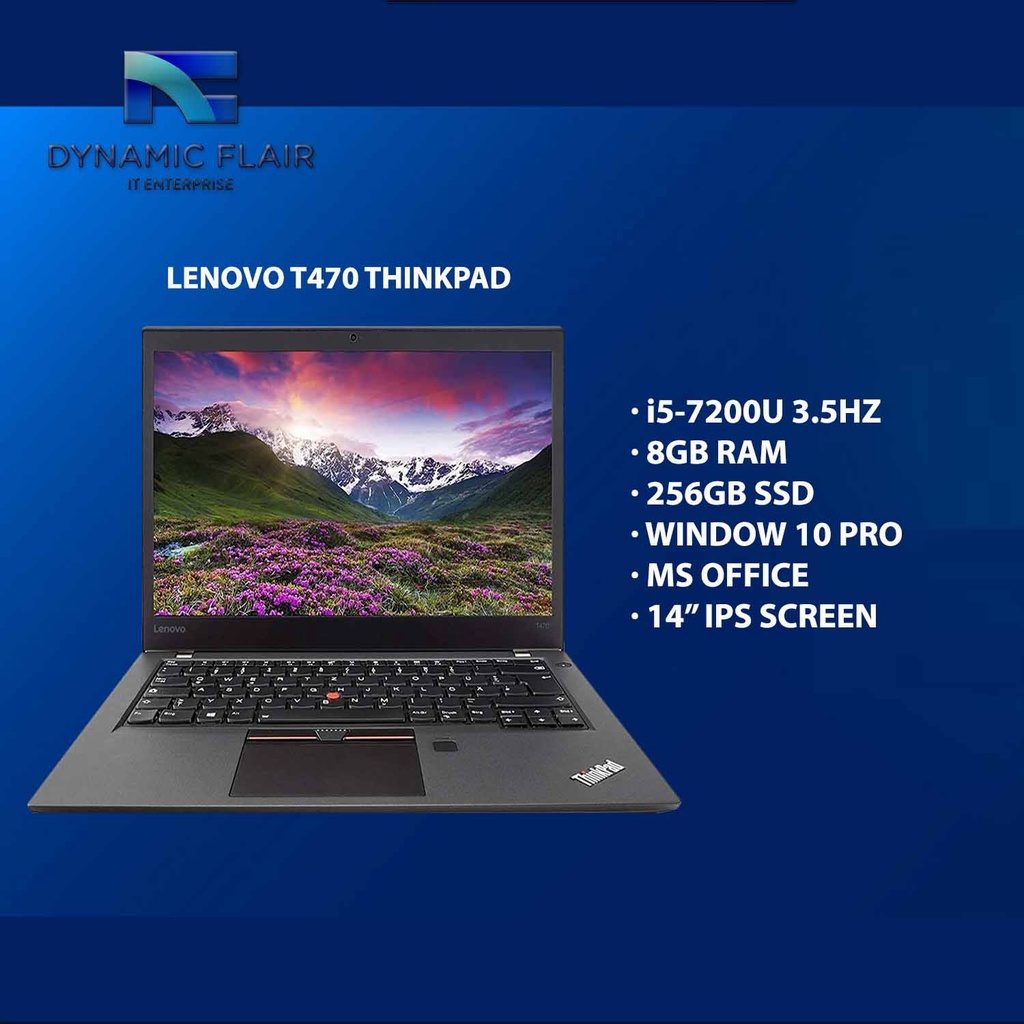 Lenovo ThinkPad T470 or T470 Touch Screen i5/ 14" /8GB RAM /256GB SSD ...