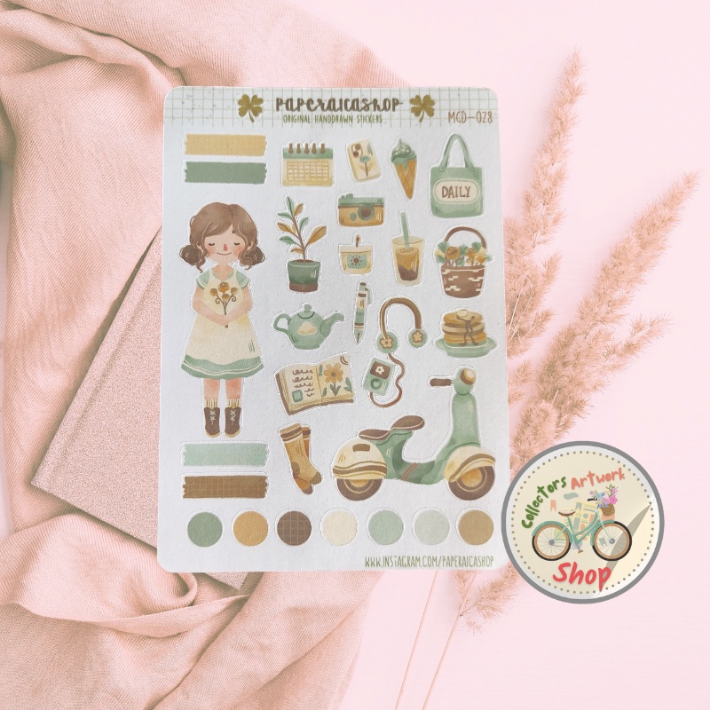 Cute Daily Girl Stickers, Spring Stickers, Dailycore Stickers | MCD028 ...