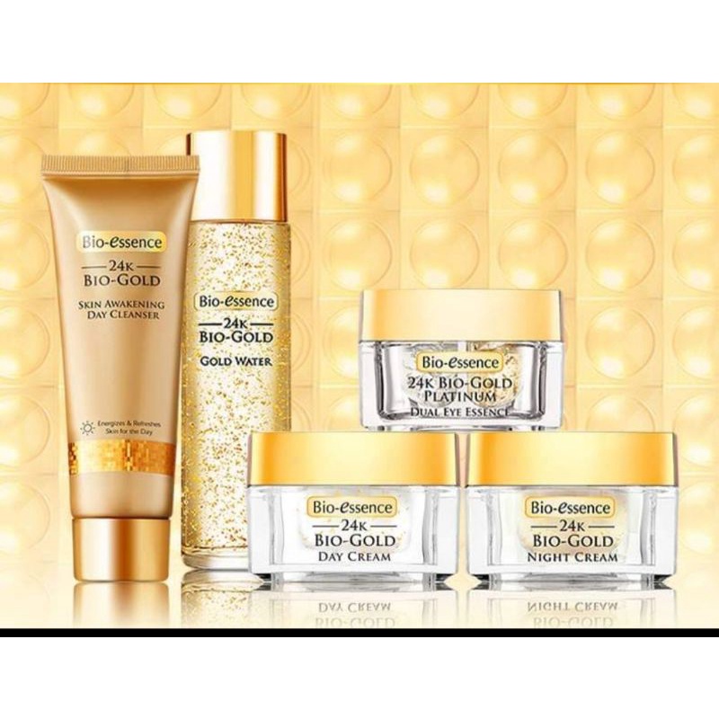Bio Essence Bio-Gold 24k Gold Cleanser,Golden Ratio Double Serum& Day ...