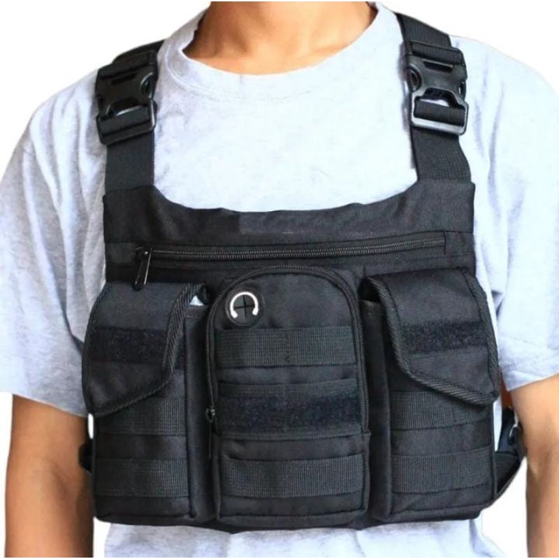 Chest BAG URBAN CHEST BAG Vest Front Sporty Hip Hop Korean 2in1 ...