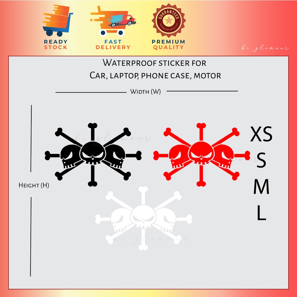One Piece Blackbeard Pirates sticker reflective teach kurohige yonko ...