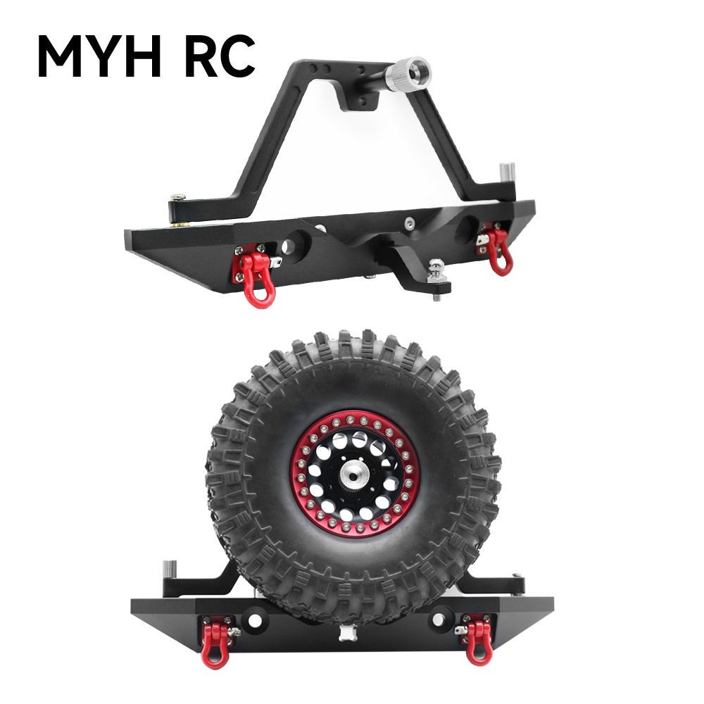MYHRC Aluminium Alloy Rear Bumper Bull Bar With Spare Light Tire Holder ...