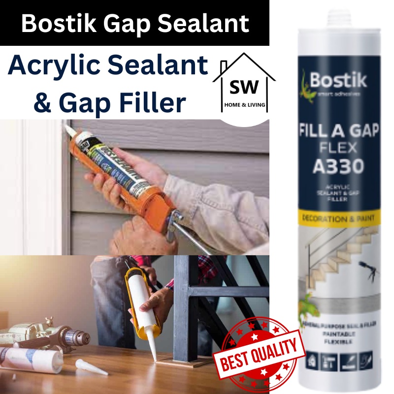 SW Bostik A330 Silicon White Acrylic Sealant Silicon Putih Multipurpose ...