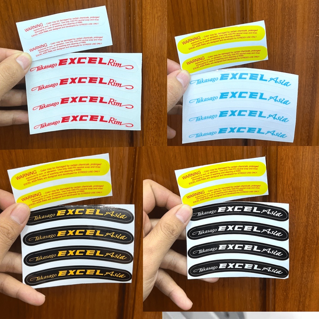 Sticker excel asia rim, rim With Full Color warning Stamp | Shopee Malaysia