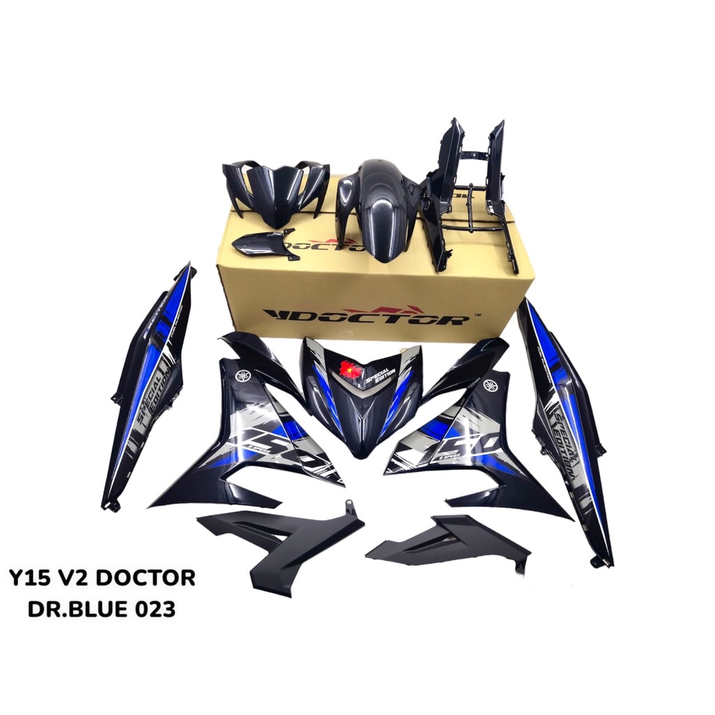 COVERSET BODYSET YAMAHA Y Y15 Y15ZR V1 V2 DR SP BLUE VIETNAM EDITION DOCTOR 023 SIAP TANAM ...
