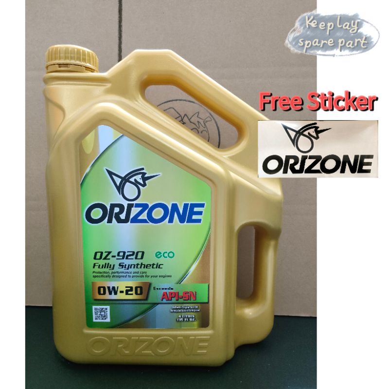 Orizone -920 0W-20 API-SN Fully Synthetic Engine Oil 4L | Shopee Malaysia