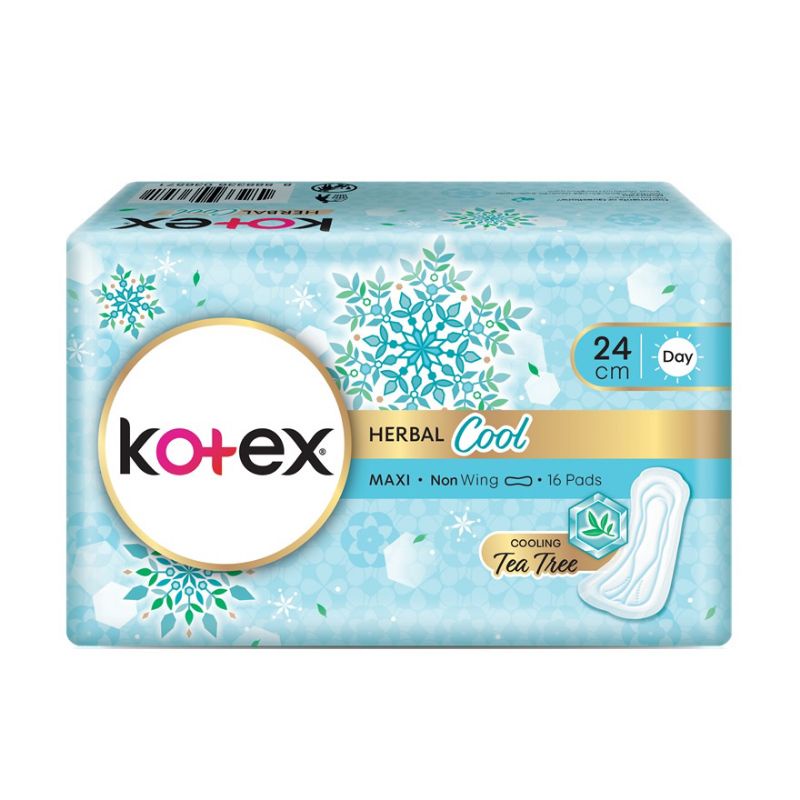 [NEW PACKAGING] Kotex Herbal Cool Lavender Scent Maxi Night Wing 32cm ...