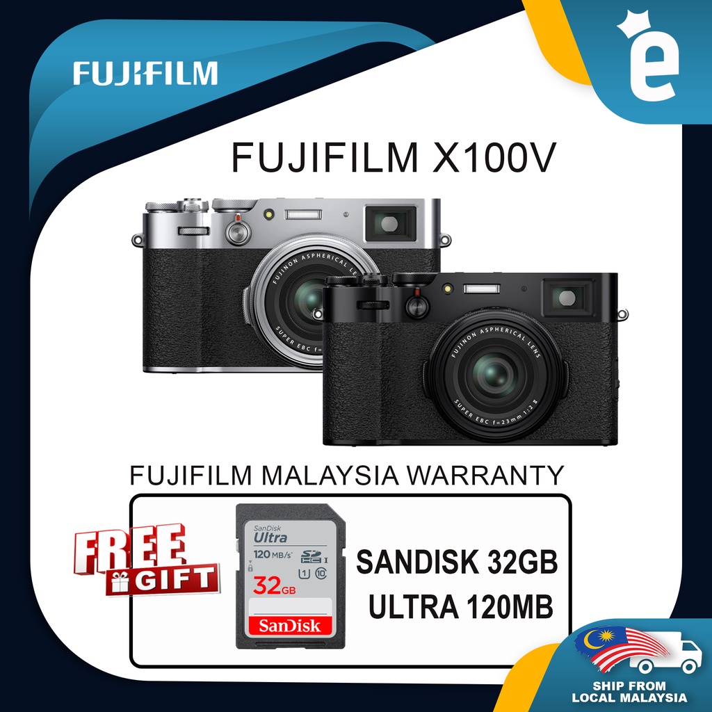 Fujifilm X100V X-100V Camera Fujifilm Malaysia Warranty | Shopee Malaysia