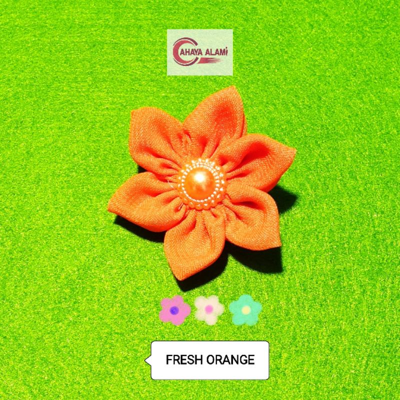 🇲🇾 Brooch Pin Bunga Kain 6 kelopak Comel Cute Premium Quality Homemade ...