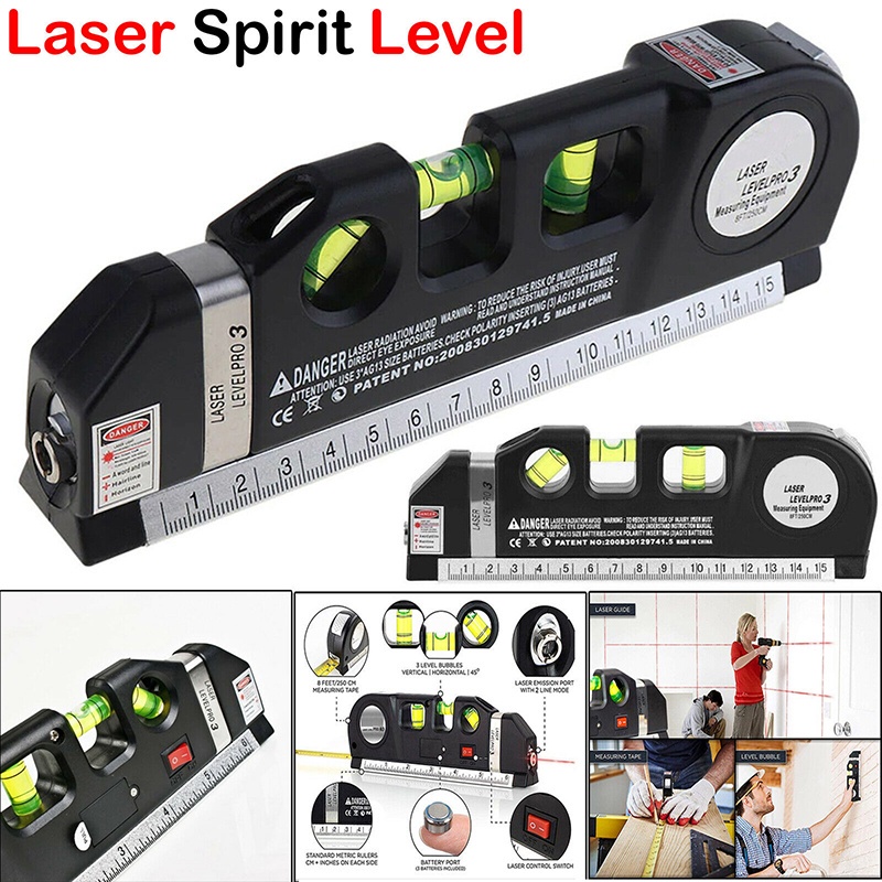 POSSBAY 4 In 1 Laser Level Aligner Vertical Horizontal Lasers Accurate ...