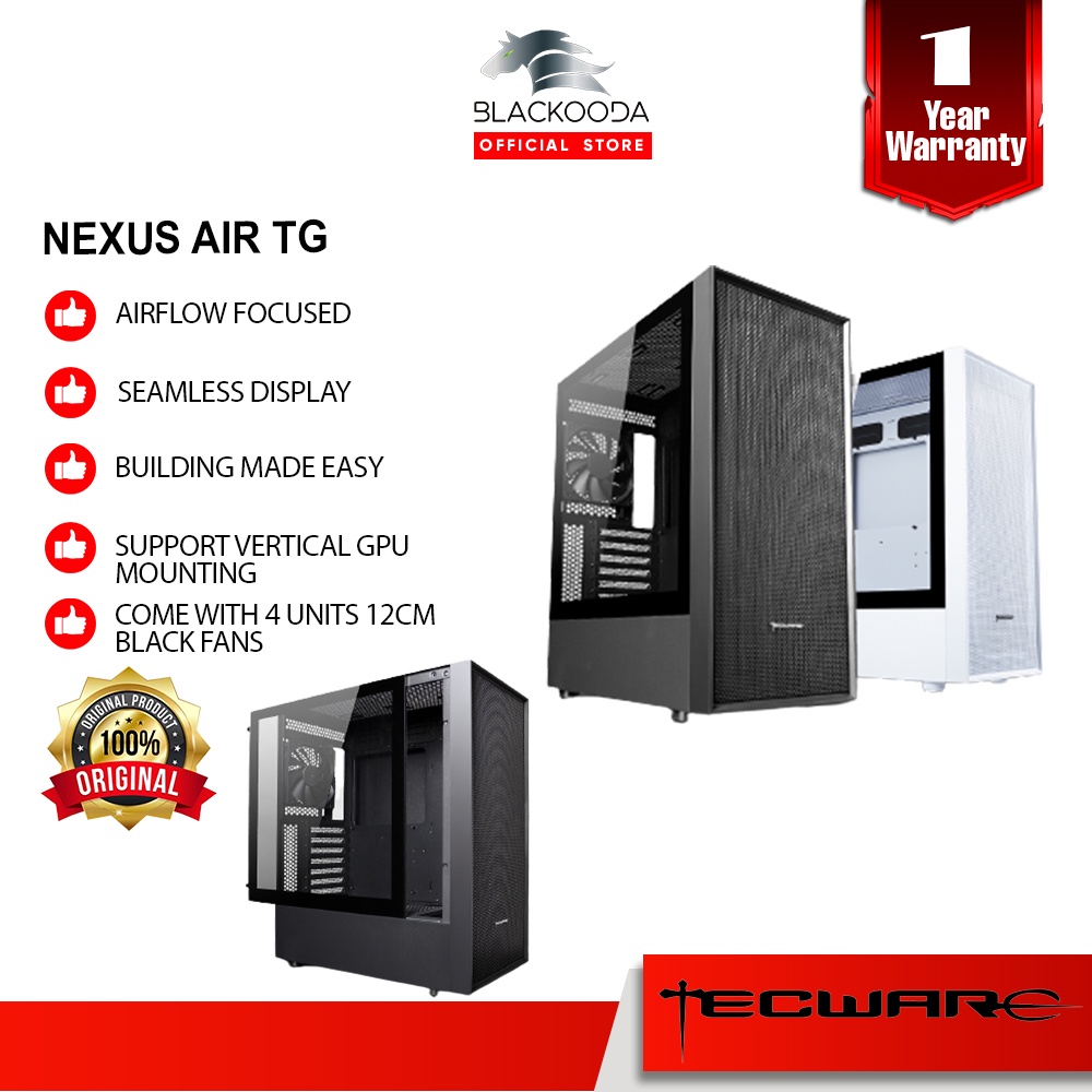 TECWARE Nexus Air - Mid Tower High Airflow ATX Case | Tecware Premium ...
