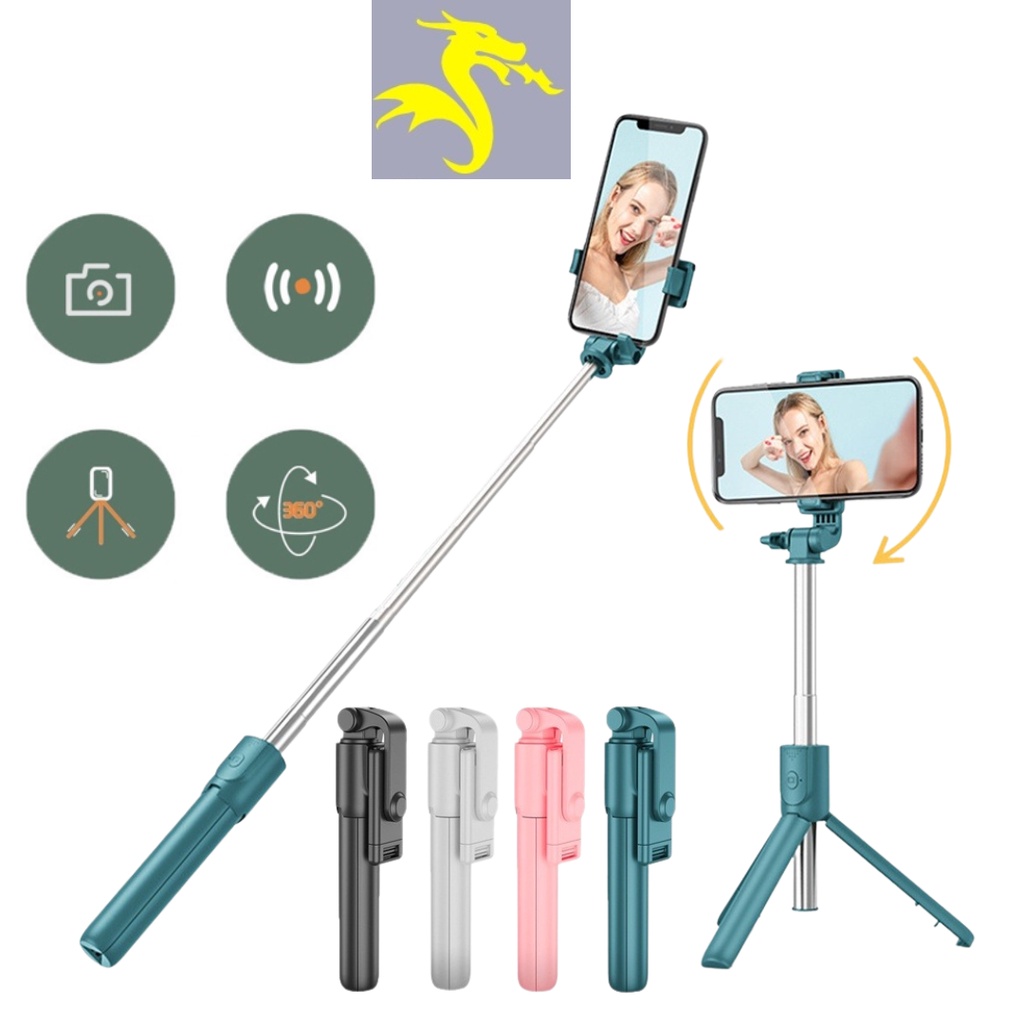 R1 Wireless Bluetooth Selfie Stick Foldable Mini Tripod Extendable