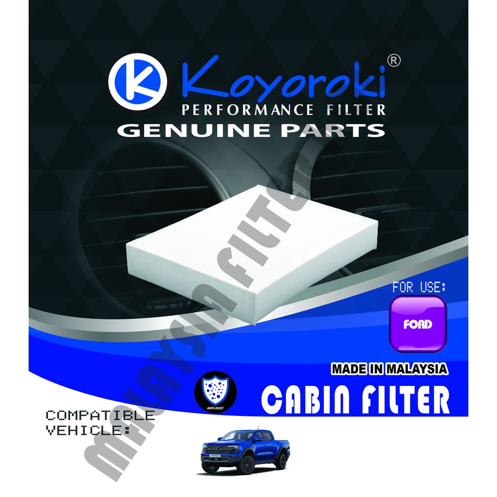 FORD RANGER(P703) EVEREST(U704) PENAPIS CABIN FILTER RFD-MB3B-C MB3B ...