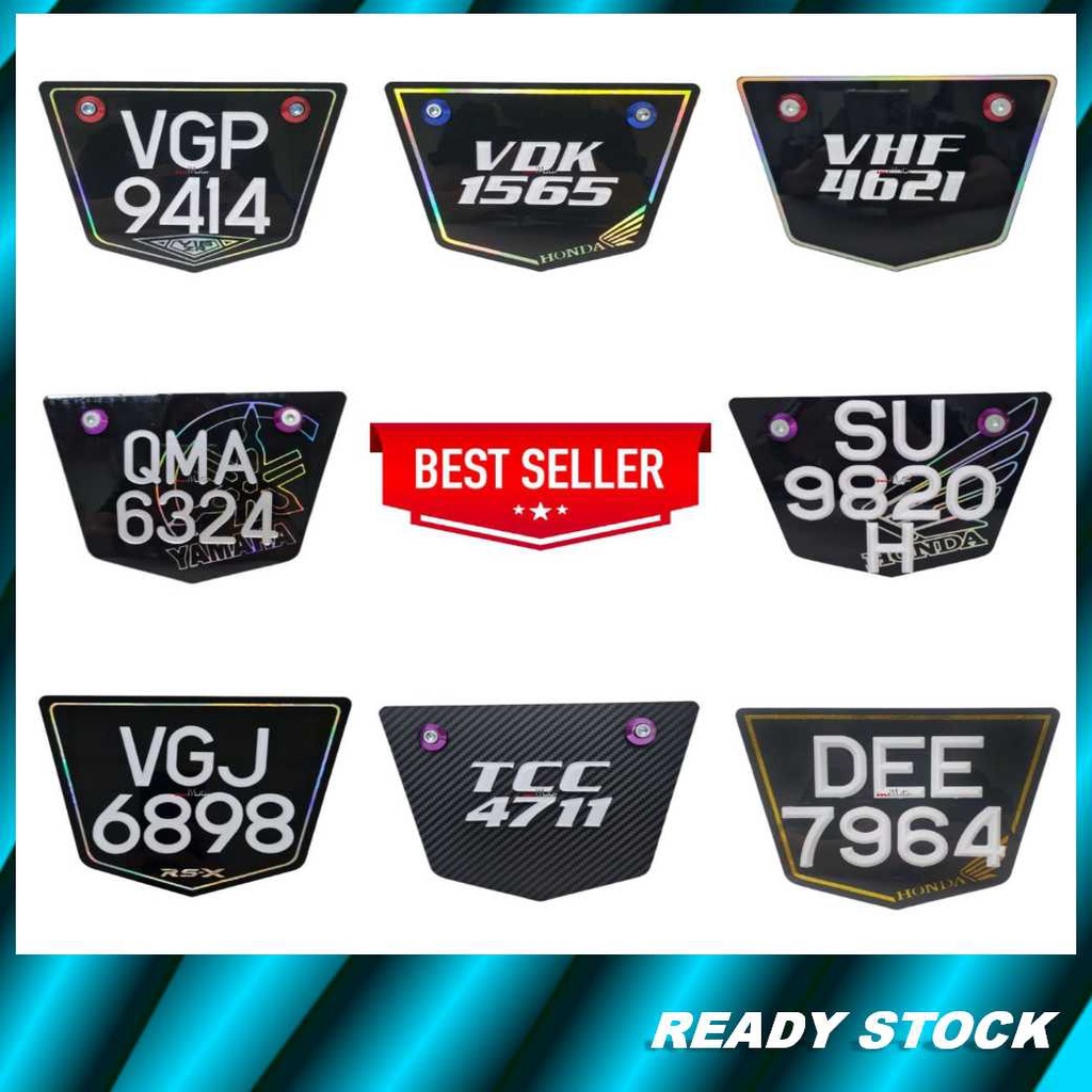 Papan Tajam No Plat Number Plate Motor+JPJ Std Font/Kristal Font Dgn ...