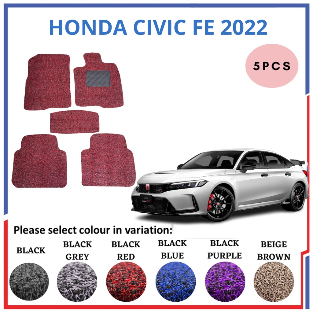 Honda Civic FE 2022 OEM Precut PVC Carpet /Karpet /Coilmat /Koilmat ...