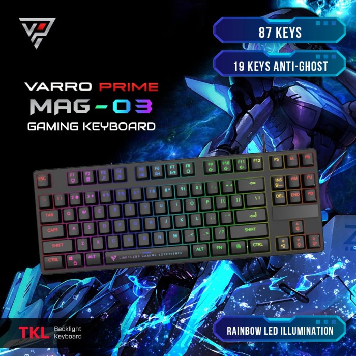 Varro PRIME MAG 03 TKL GAMING RGB BACKLIGHT KEYBOARD | Shopee Malaysia