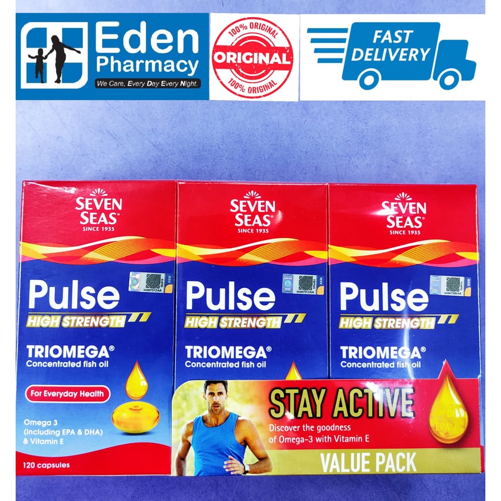 Seven Seas Pulse High Strength Triomega Concentrated Fish Oil ( 7 Seas ...