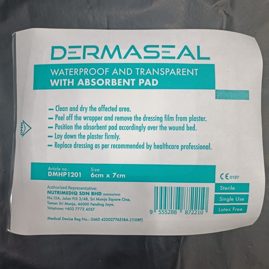 Dermaseal Waterproof And Transparent With Absorbent Pad ( 6cm x 7cm ...