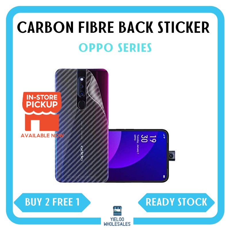 (BELI 2 PERCUMA 1) OPPO Carbon Fiber Back Film Sticker Protector Reno8 ...