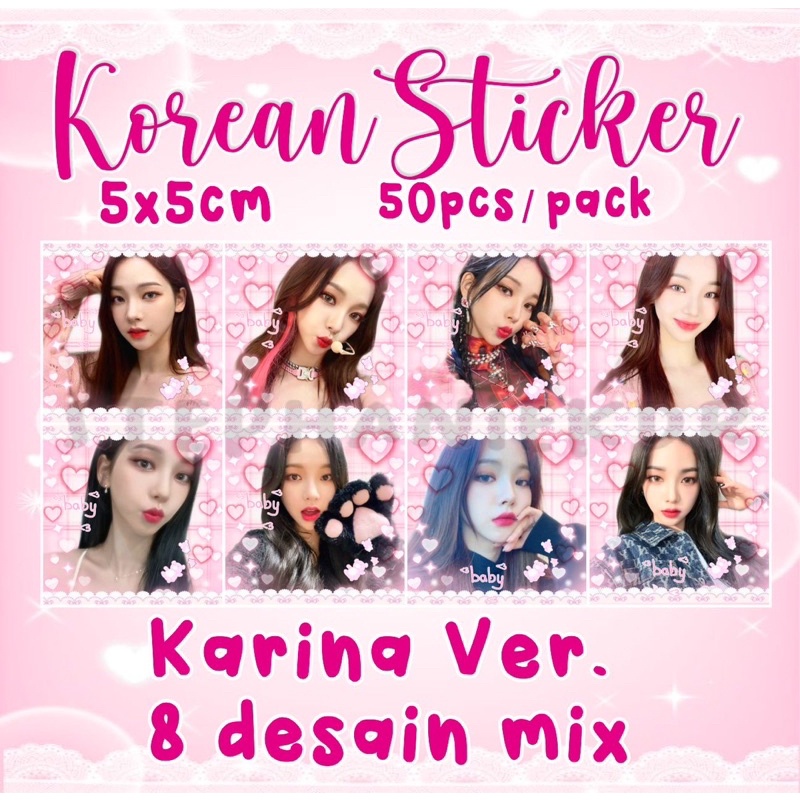 [ Vol 4 ] AESPA STICKER DECO PINK CORE KOREAN KPOP MAILS ALA SELLKOR ...