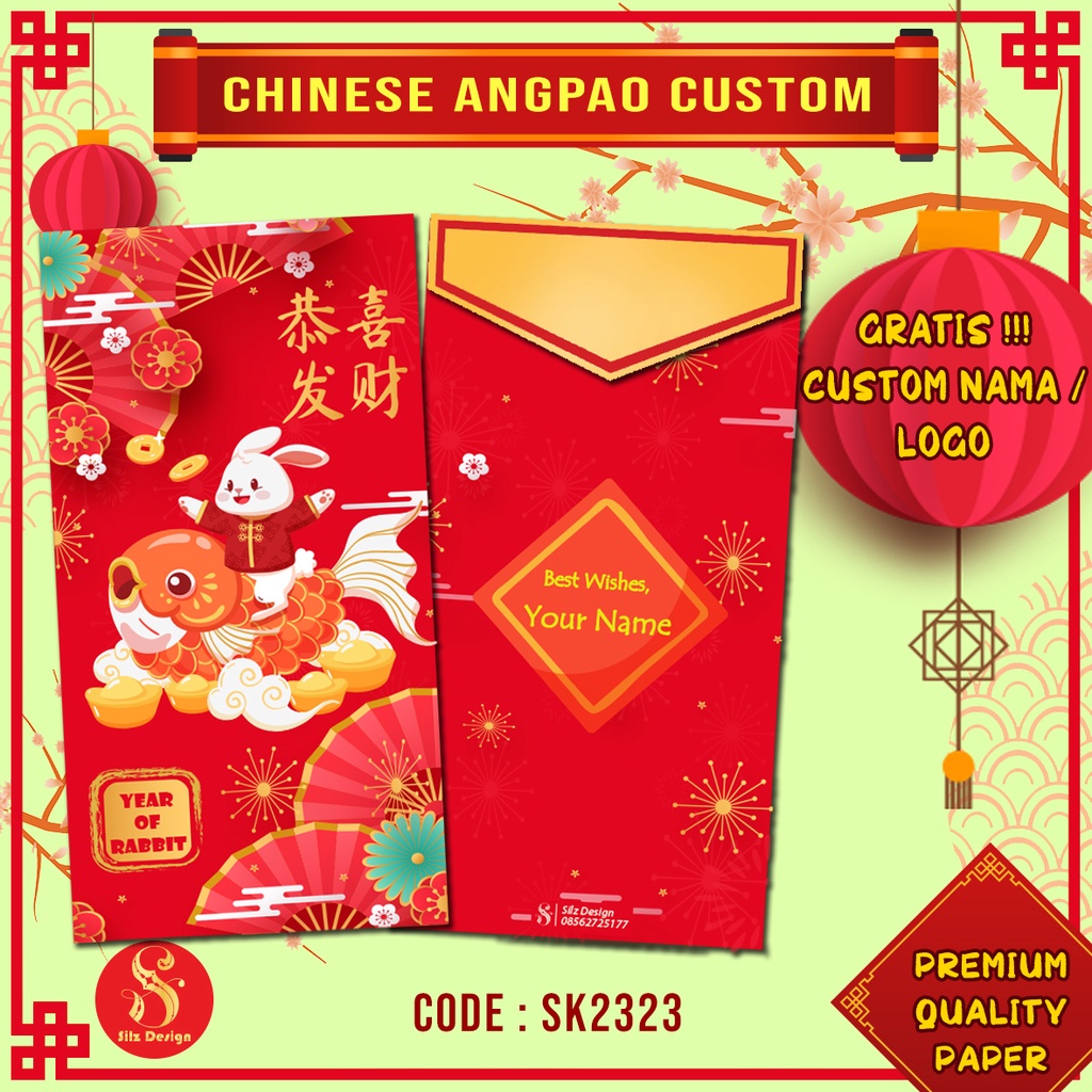 Custom ANGPAO / HONGPAO CHINESE NEW YEAR / CAN REQUEST NAME LOGO ...