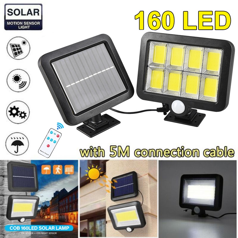 Lampu Solar Outdoor Light Waterproof Lampu Dinding Remote Control Human ...